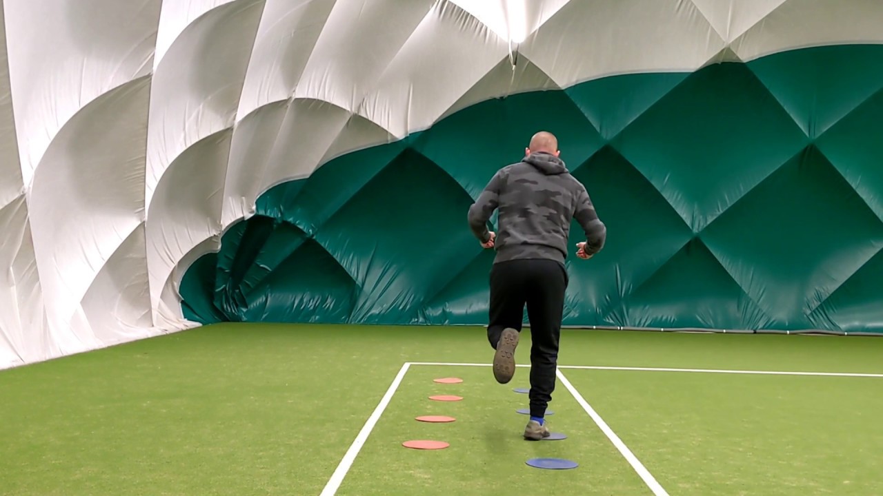 Mini Tennis Balance Exercise - Hop & Balance on Disc - YouTube