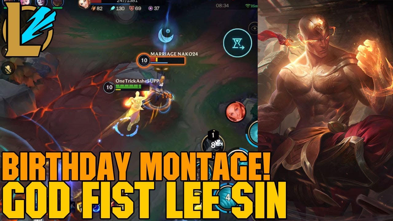 GOD FIST LEE SIN MONTAGE | WILD RIFT (Patch 3.5a) - YouTube