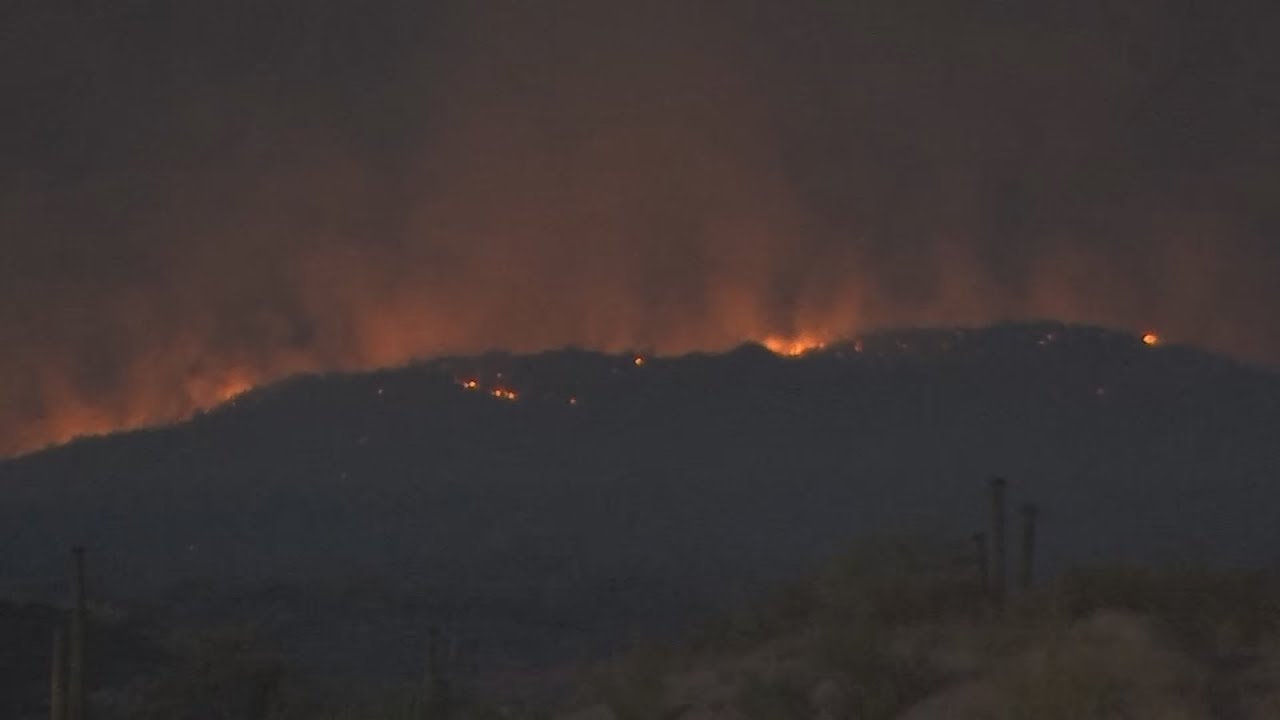 Progress made on Bush Fire in Tonto National Forest - YouTube