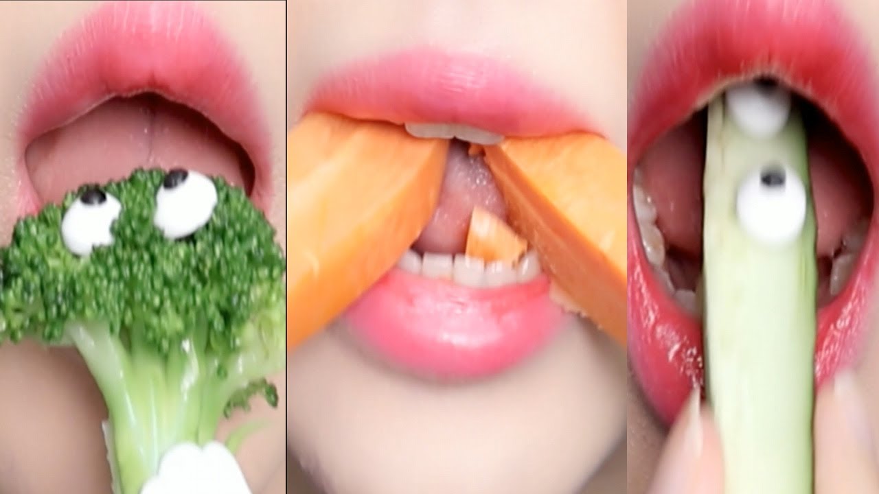 ASMR Mukbang: Crispy Vegetable Crunch | Relaxing Eating Sounds - YouTube