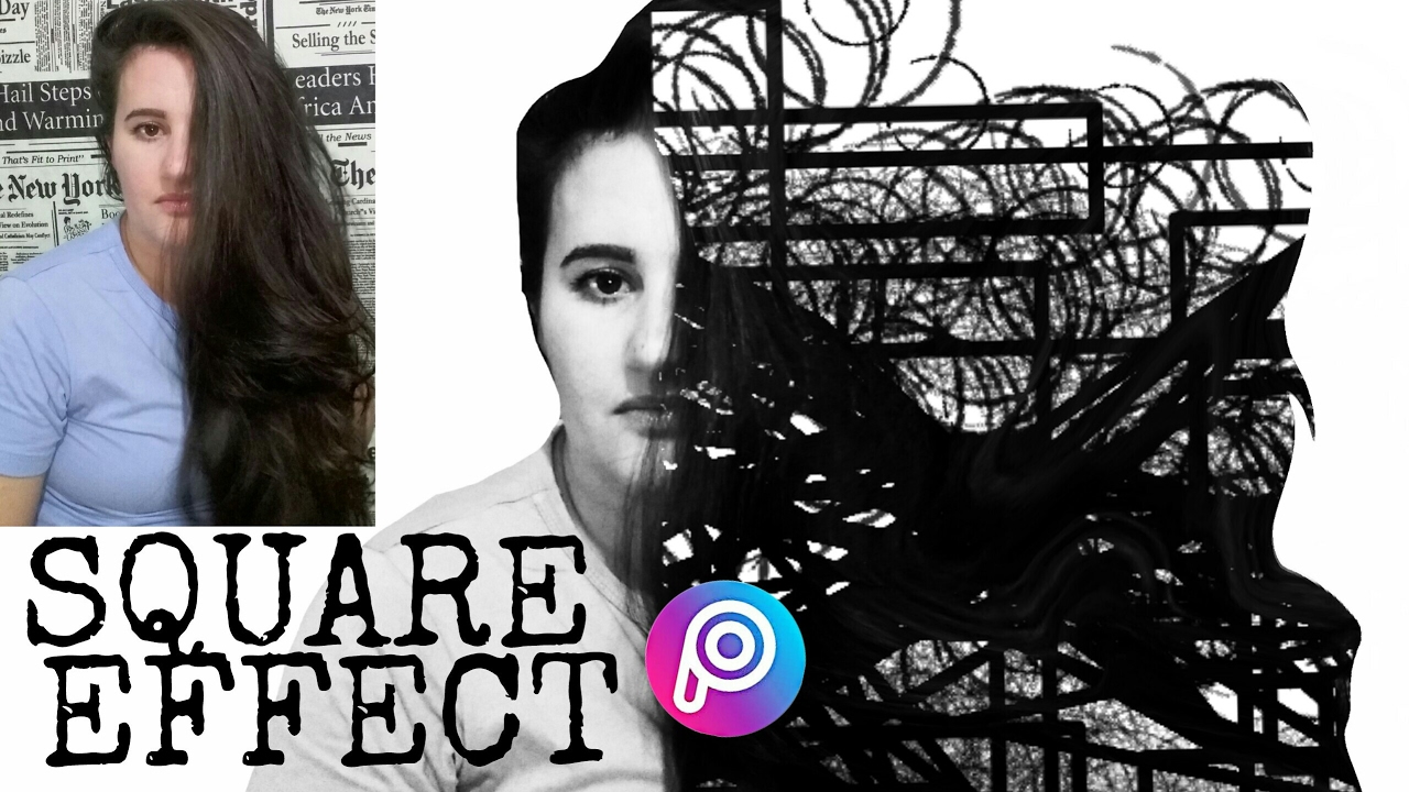 🔴 TUTORIAL PICSART SQUARE EFFECT + COMO DEIXAR O FUNDO DA FOTO BRANCA 🎨 ...