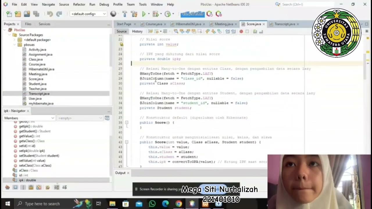 UAS PBO Aplikasi Sistem Informasi Akademik berbasis Java menggunakan Hibernate sebagai ORM ...