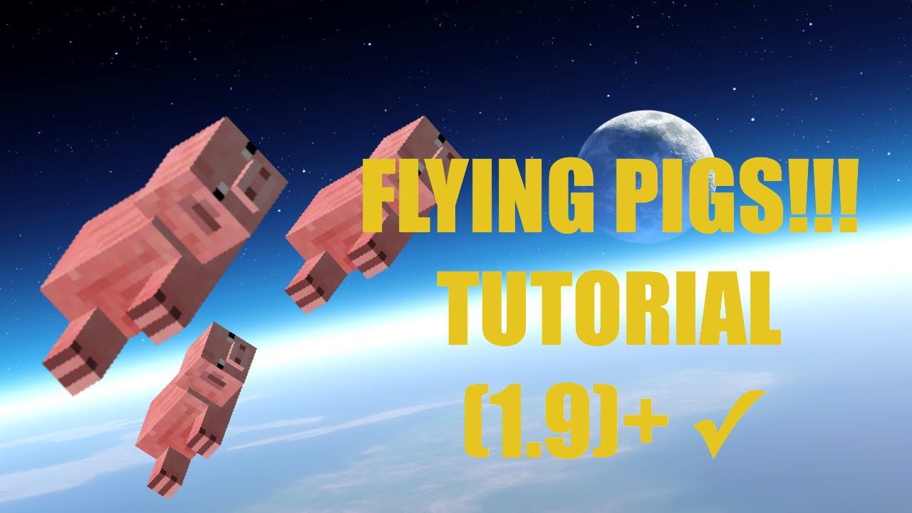Minecraft Tutorial | Flying Pigs (1.9+) - YouTube