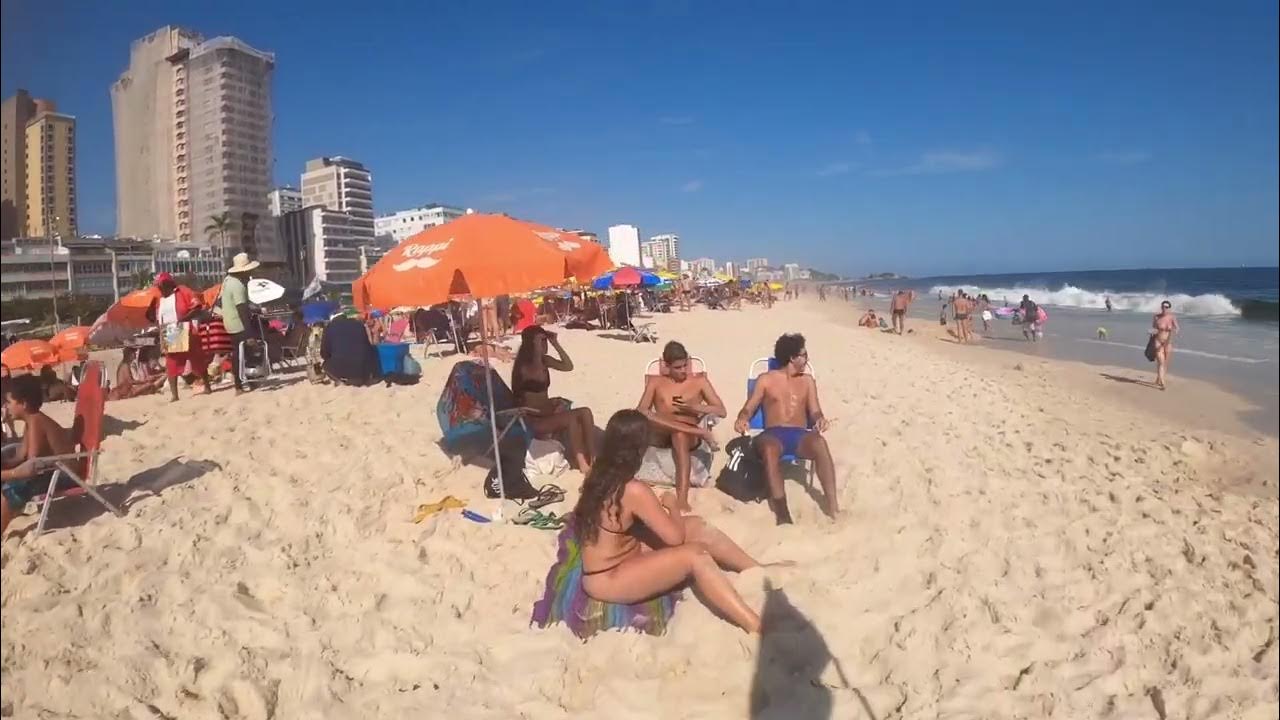 Rio de Janeiro Beach Walk Tour BRAZİL LEBLON 🇧🇷 - YouTube