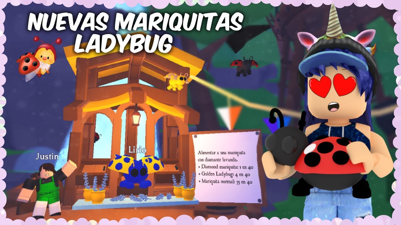 CONSIGO MARIQUITAS *LADYBUG*+ NUEVO MAPA en ADOPT ME! 🐞😍 ROBLOX - YouTube