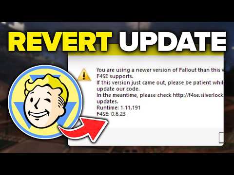 Fallout 4 Downgrade For Mods (Stop Auto Updates)
