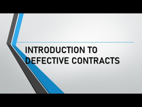 Contracts Introduction to Defective Contracts - YouTube