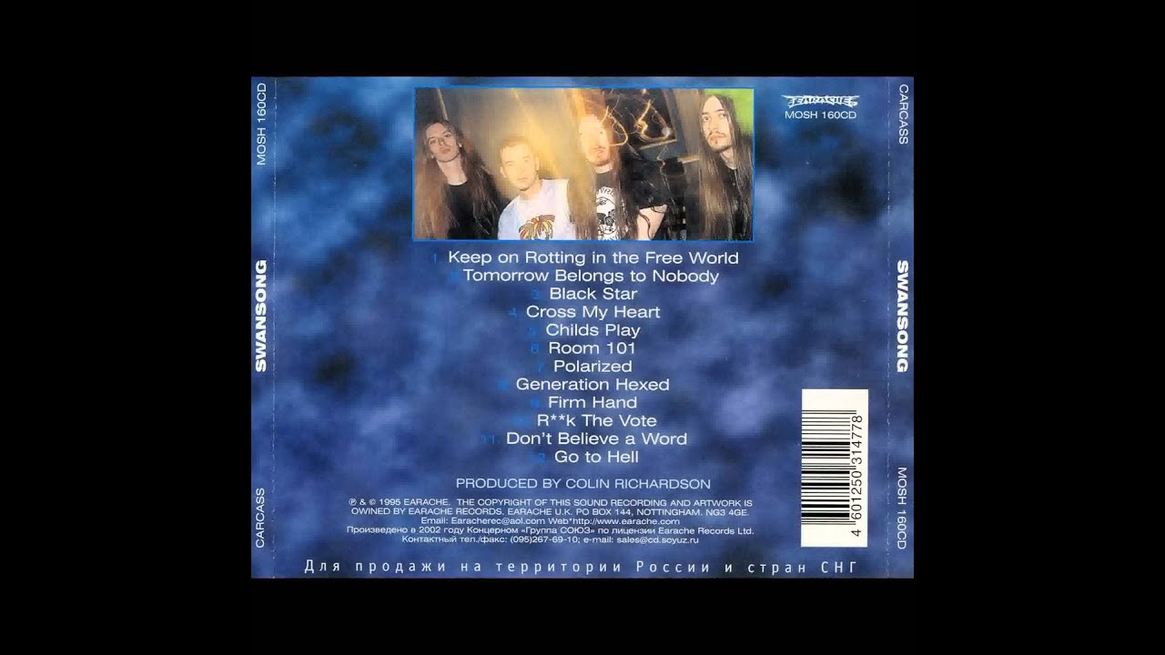 Earache Records: Carcass - Swansong [UK] [1996] [FLAC] (Full Album ...