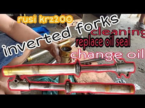 HOW TO CHANGE INVERTED FORK OIL SEAL/CHANGE OIL/CLEANING