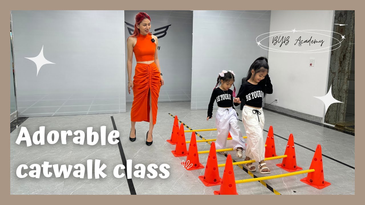 A set of skills to practice beautiful catwalk steps for young models to ...