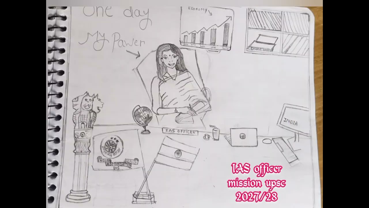 sketching to IAS officer drawing - YouTube