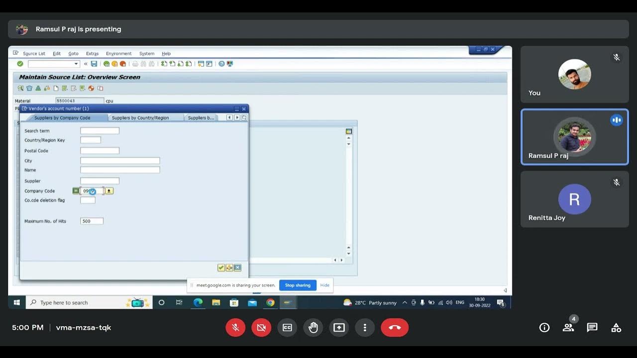 SAP MM 07 MAINTAIN SOURCE LIST - YouTube