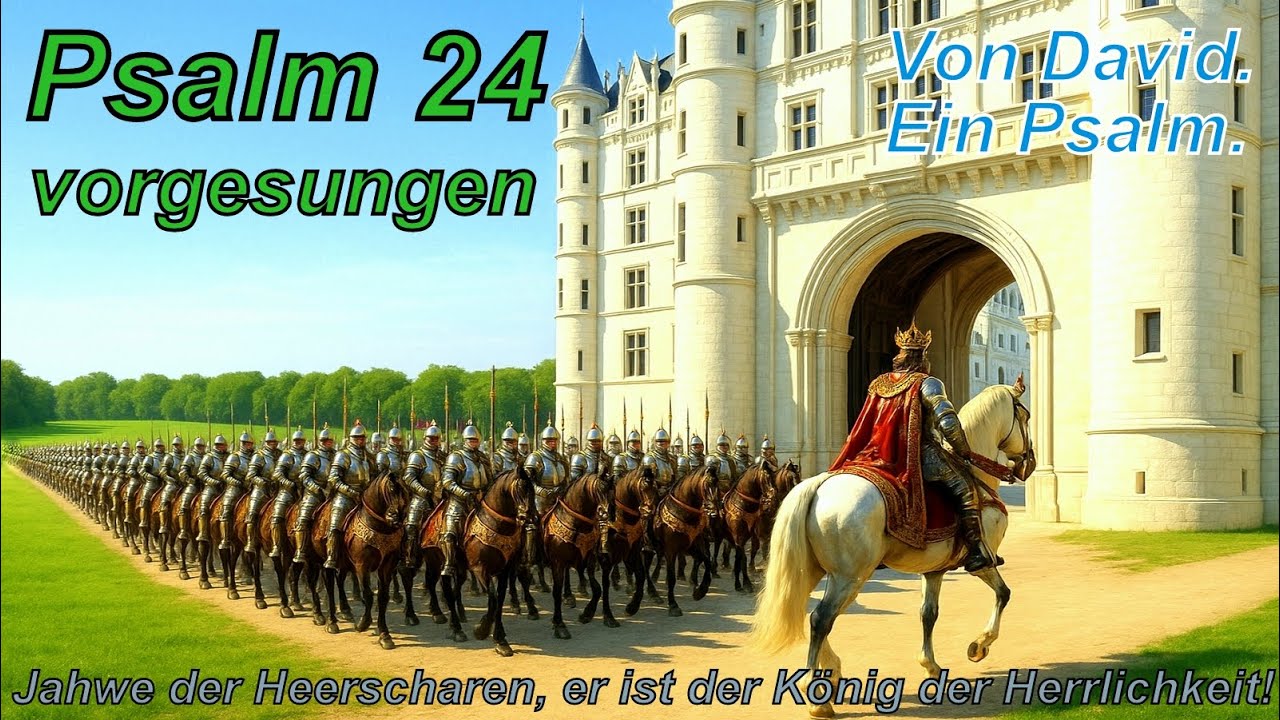 🐟 Psalm 24 vorgesungen. Jahwe der Heerscharen, ist der König der ...