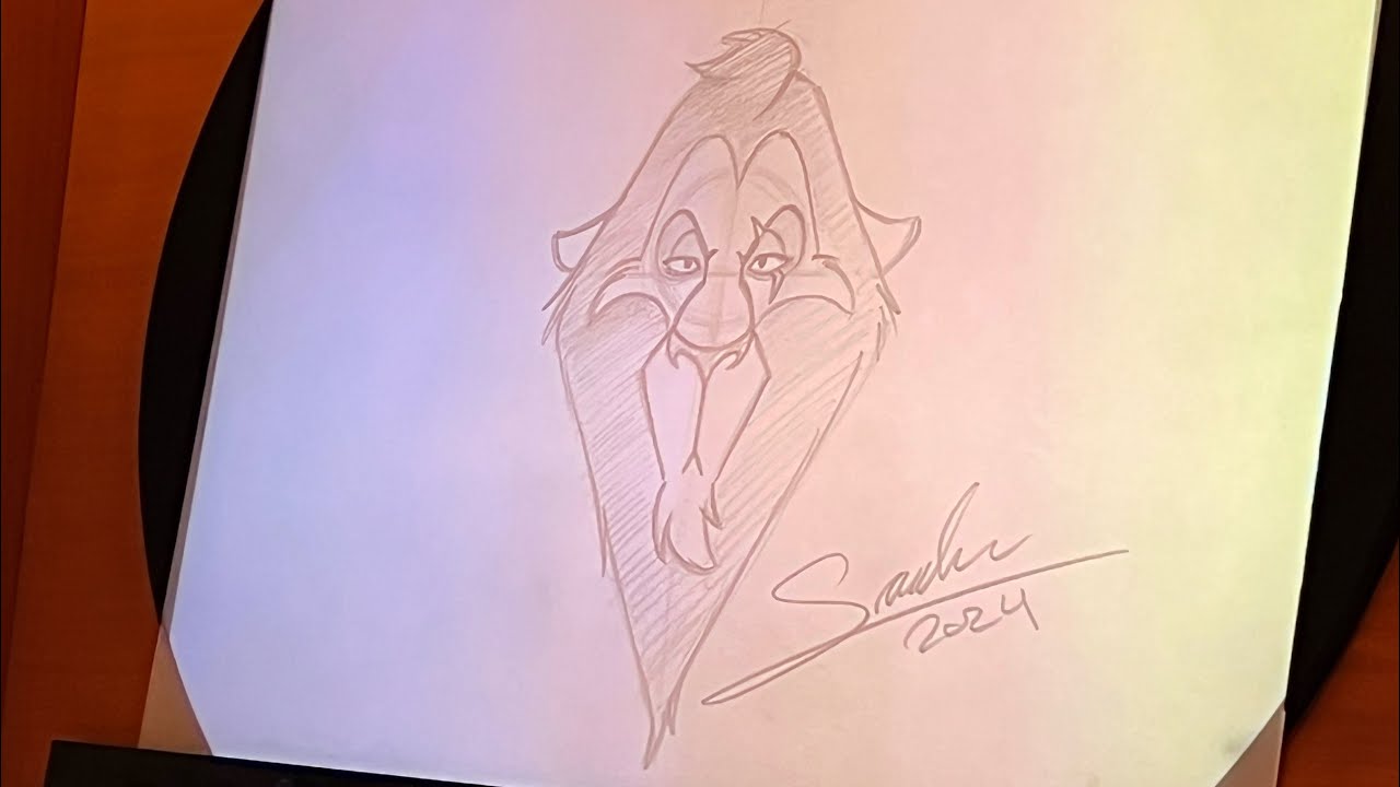 How to Draw Scar from The Lion King (Disney California Adventure ...