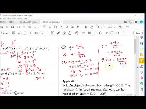 OpenStax College Algebra Ch 5.7 Inverse of Polynomial and Rational ...