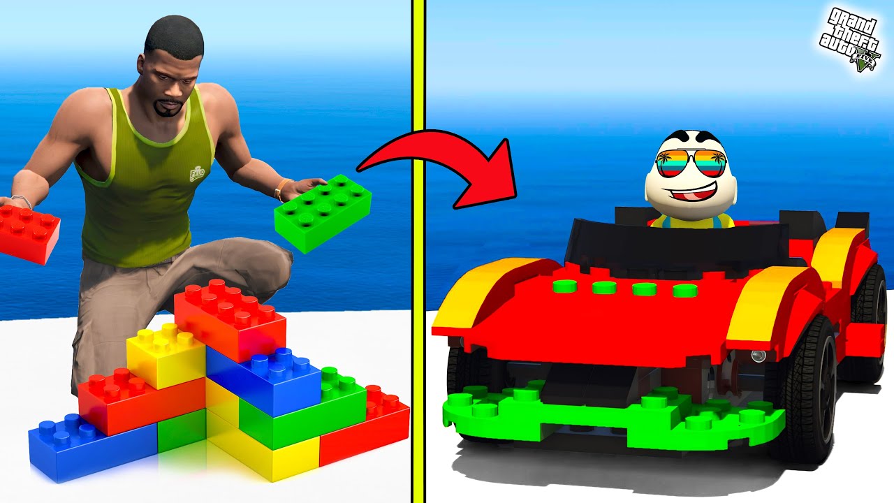 GTA 5 : Franklin and Shinchan Building Lego Car with Lego blocks in GTA ...