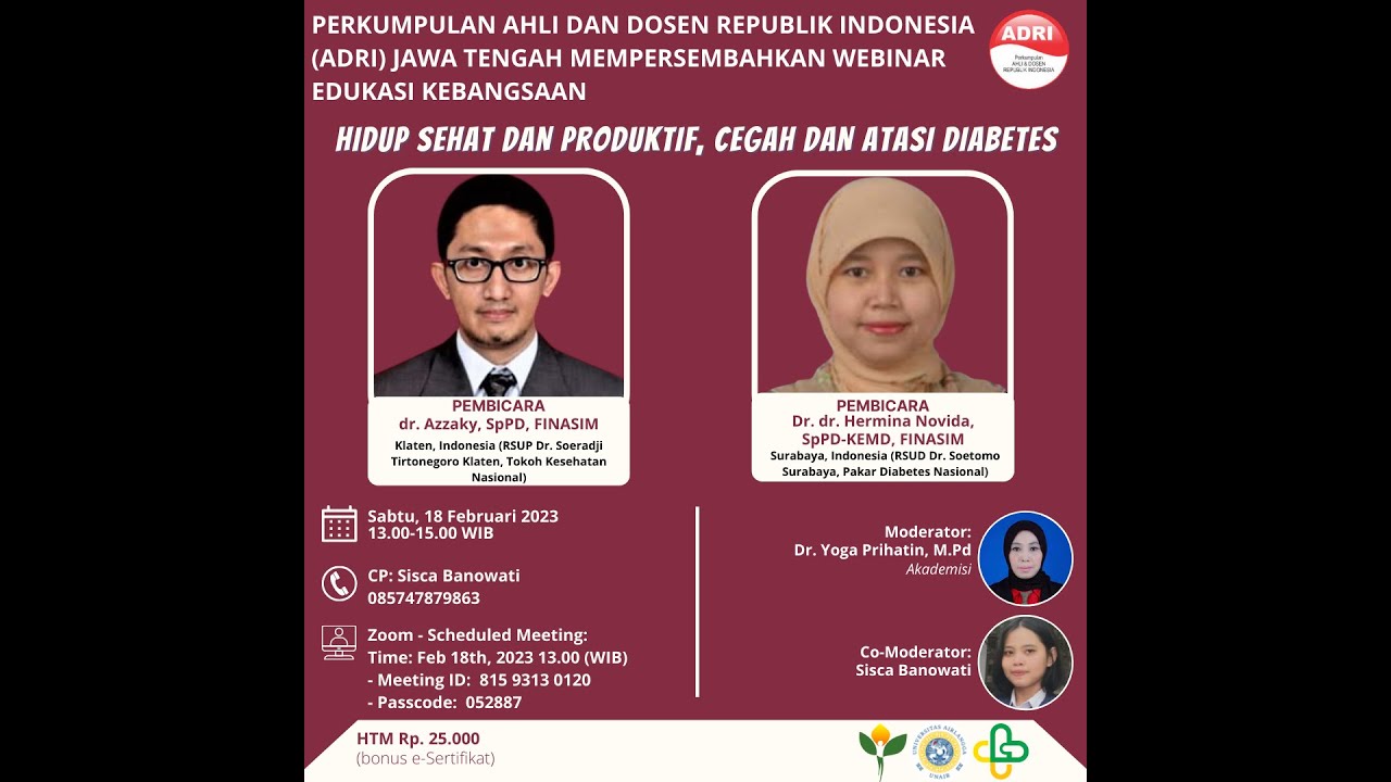 HIDUP SEHAT DAN PRODUKTIF, CEGAH DAN ATASI DIABETES - YouTube