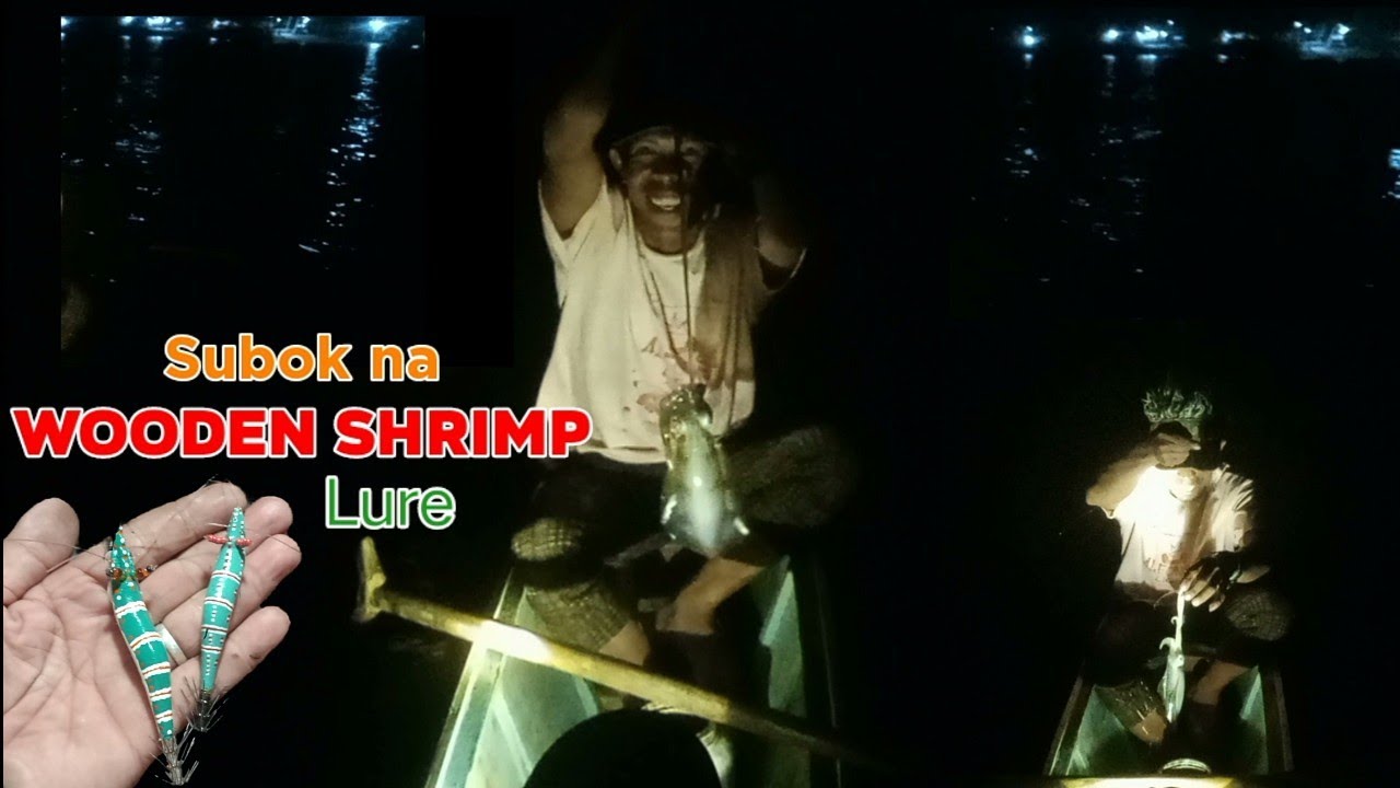 Mabisang pamain sa Pusit gamit ang "Artificial wooden shrimp" o ...