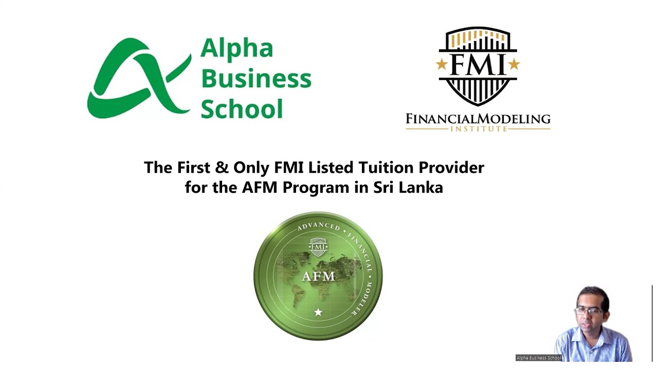 Advanced Financial Modeling Orientation - AFM Qualification - By ...