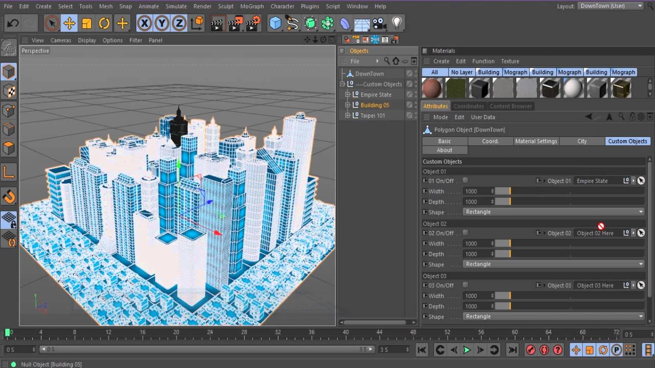 Free Cinema 4D City V2 - YouTube