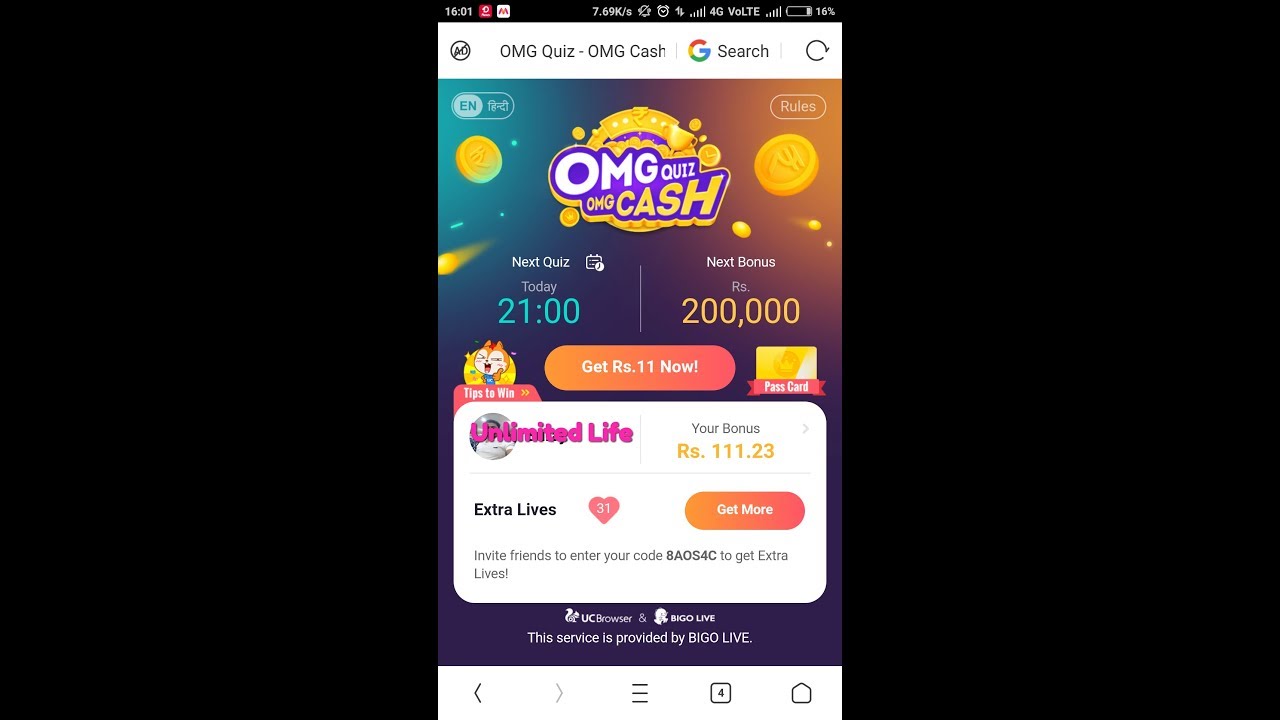 OMG Quiz OMG Cash Trick - YouTube