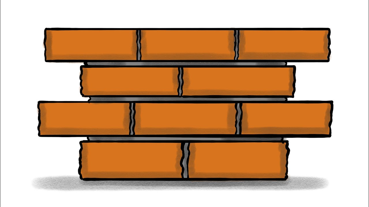How to Draw A BRICKS - YouTube