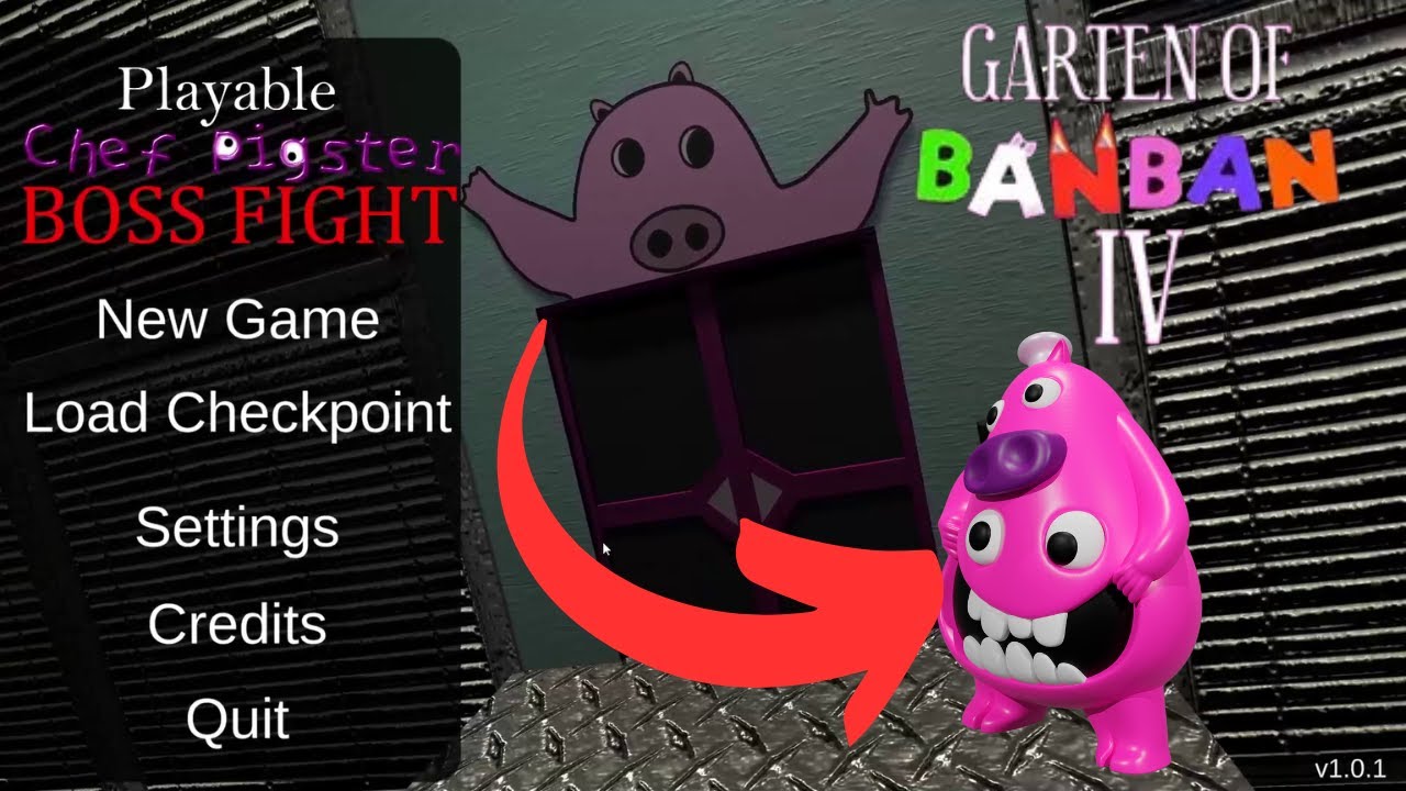 Garten of Banban 4 chef pigster boss fight full game (killer x playtime ...