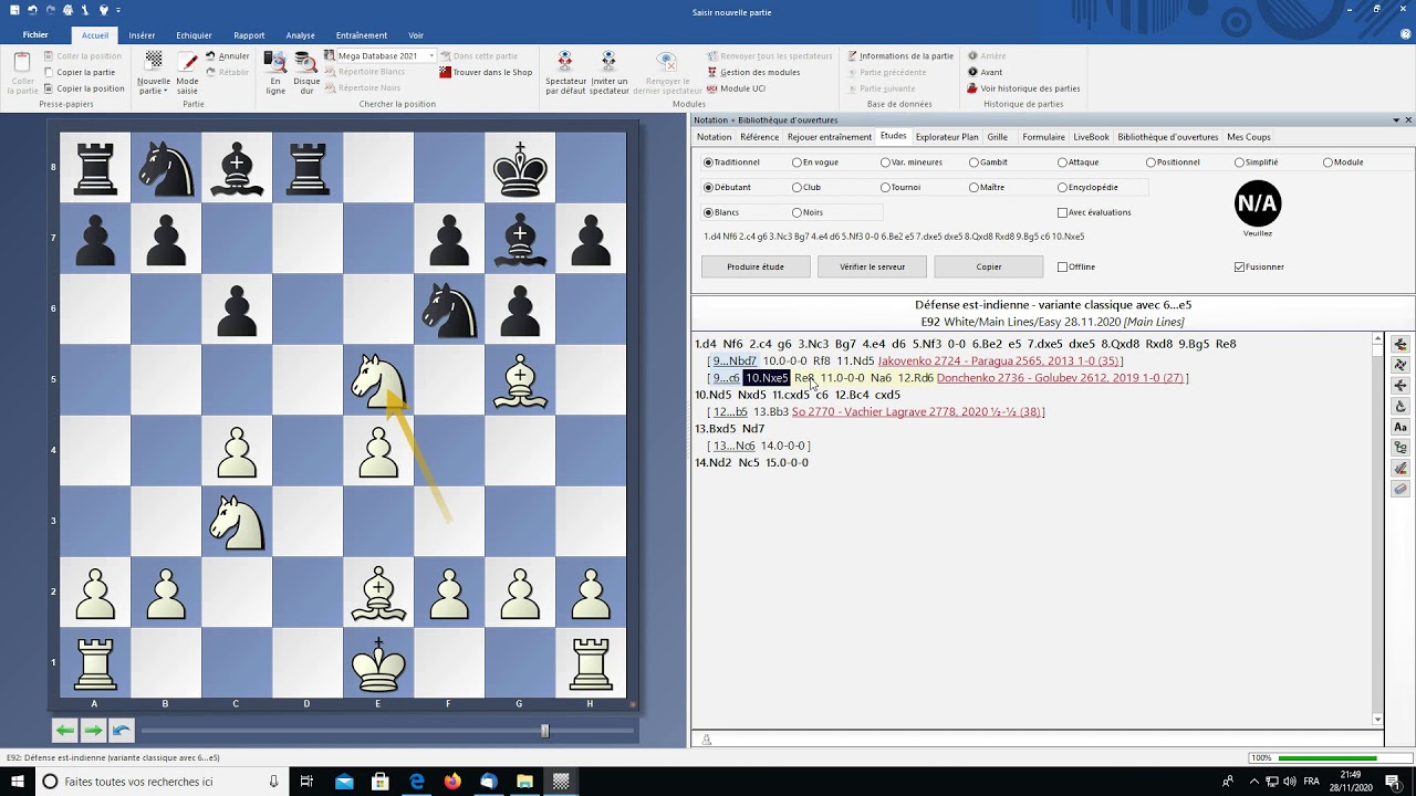 ChessBase 16 - Nouvelle fonction: Etude ouverture - YouTube