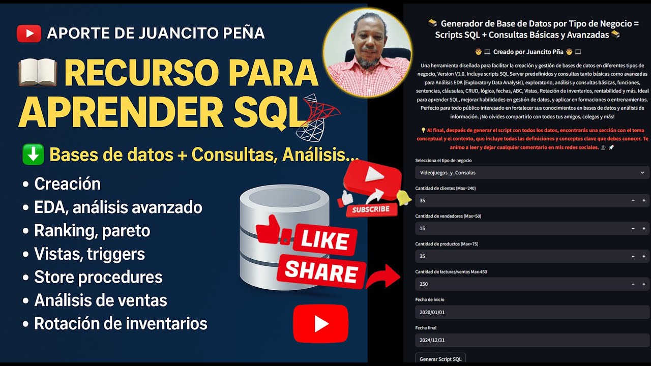 GENERADOR DE BASES DE DATOS SQL -1️⃣ 🛠️ PARA NEGOCIOS:APRENDE CON ESTE MARAVILLOSO RECURSO ...