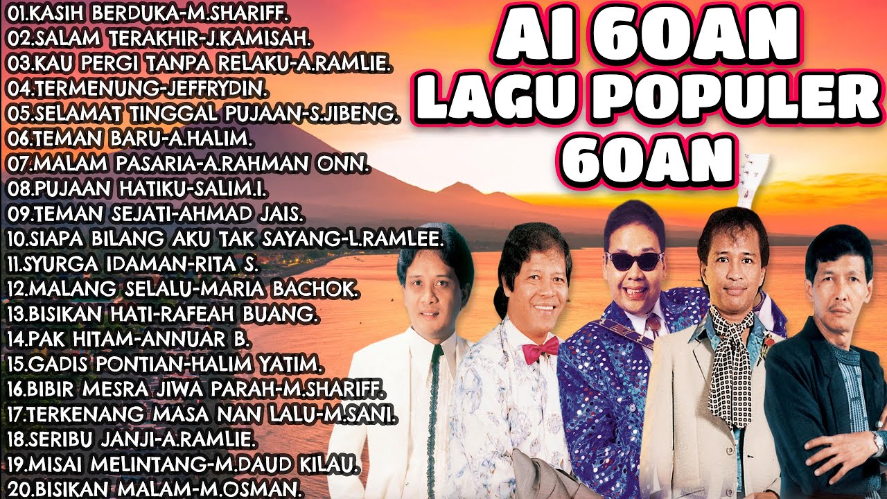 FULL AI 60AN+LIRIK LAGU POPULER 60AN POP YEH YEH 60AN #ai #60an # ...