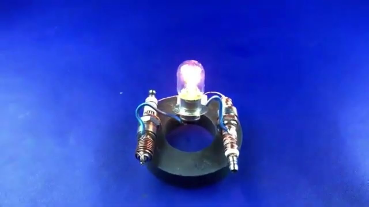 free energy from spark plug - YouTube