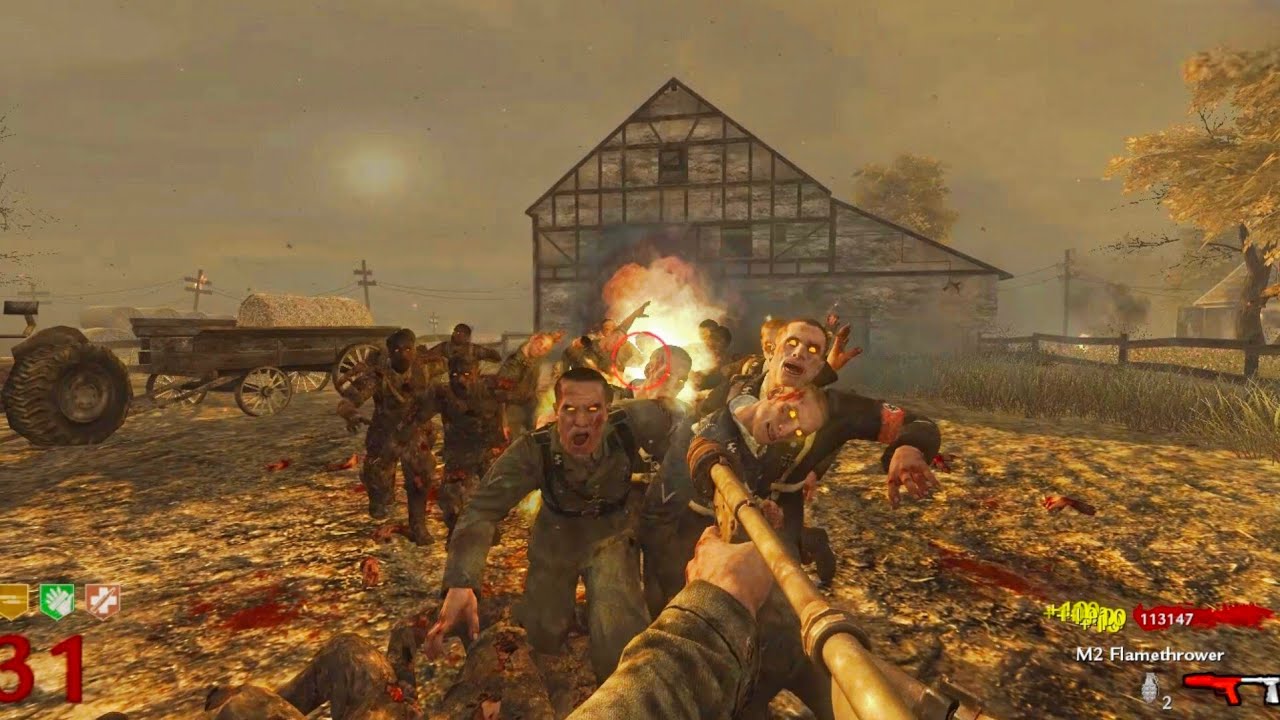 Call of Duty World At War Zombies Gameplay Custom Zombies - YouTube