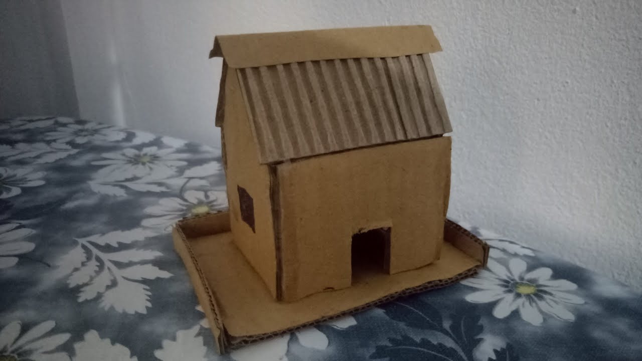 How to make house from Cardboard ! Science Project house from Cardboard ...