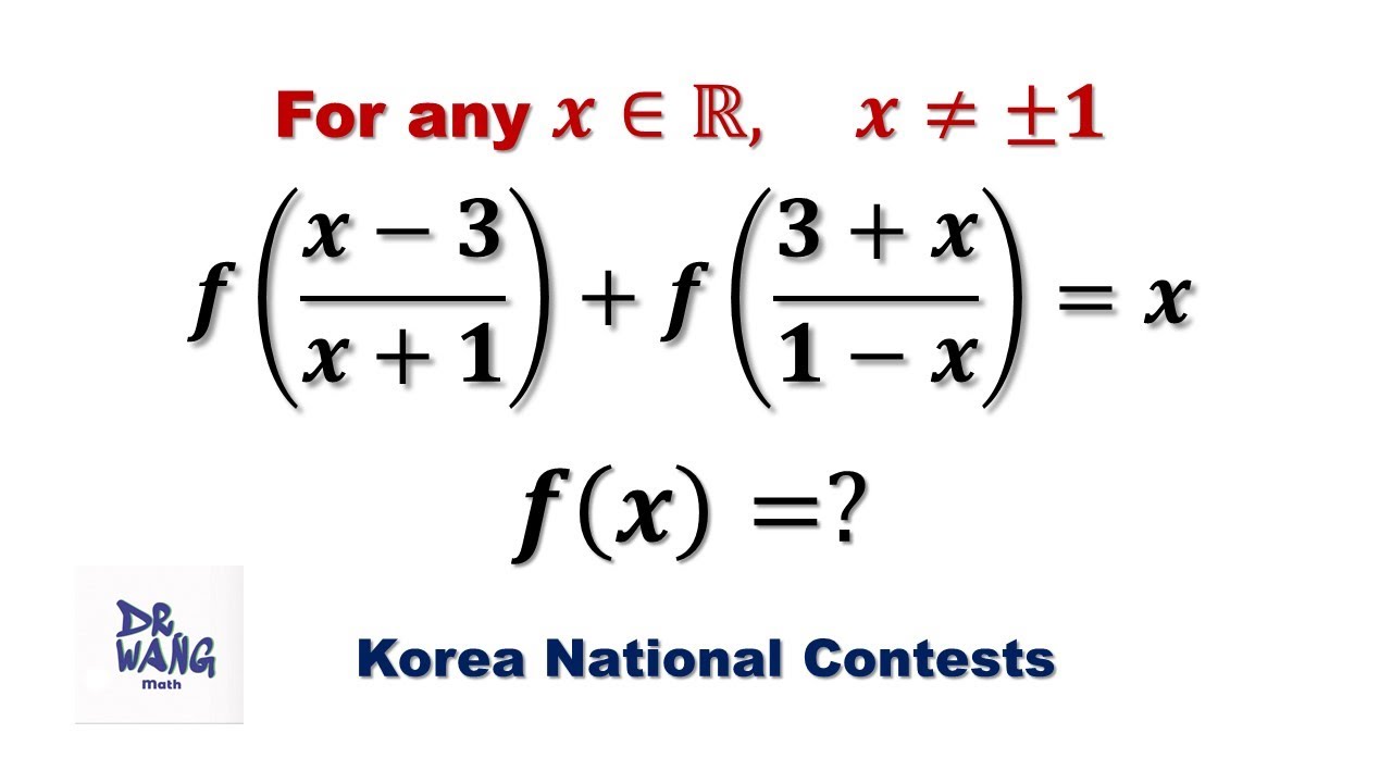 Korea National Competition Question. What's the general formula for f(x ...