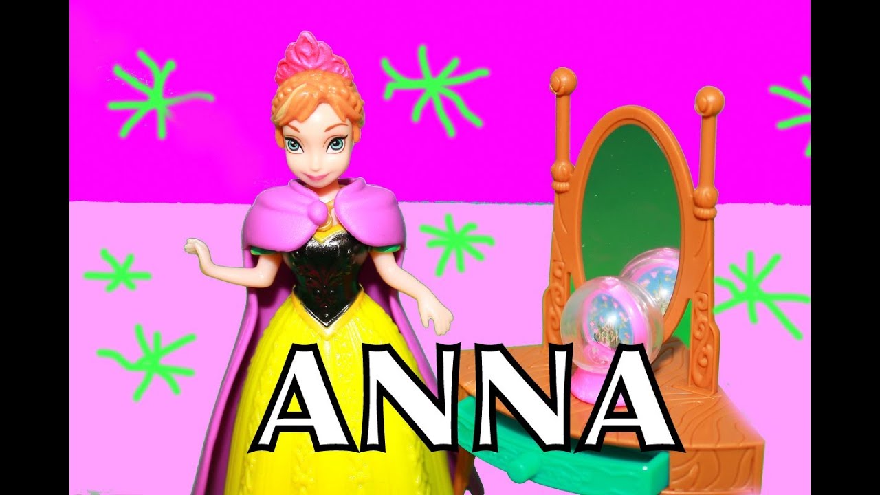 FROZEN Anna Magiclip Vanity Coronation Day Dress + Hair - YouTube