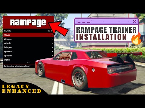 How to Install Rampage Trainer (Enhanced + Legacy) GTA 5 MODS 🔥
