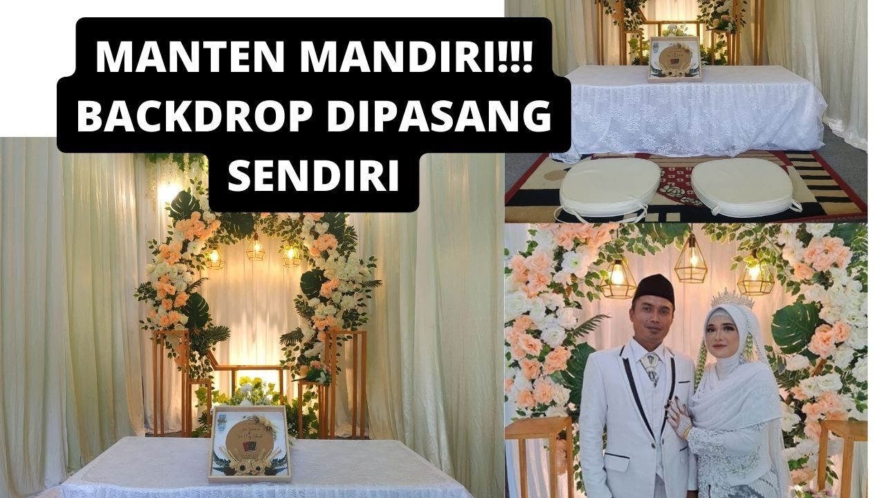 Pasang Backdrop untuk Acara Nikahan Sendiri | Contoh bacdrop kekinian # ...