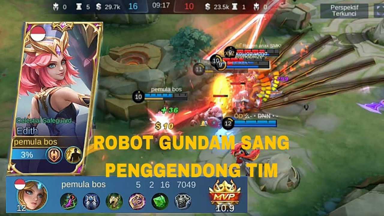EDITH Robot Gundam penggendong Tim??? Rata Kalian ? MOBILE LAGEND BANG ...