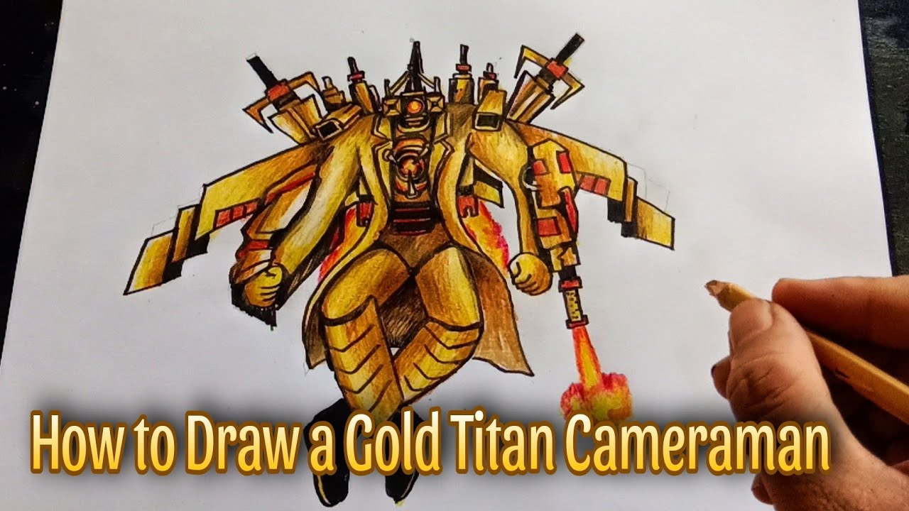 How to Draw a Gold Titan Cameraman @DaFuqBoom #skibiditoilet - YouTube