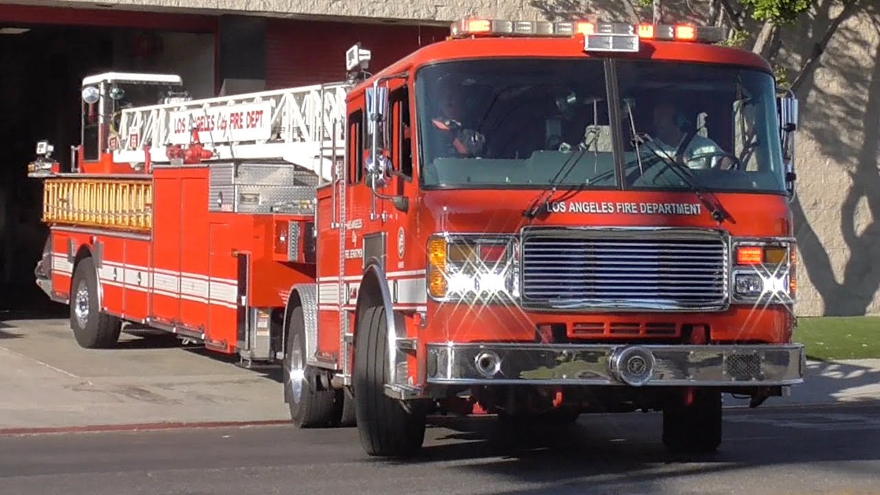 LAFD Light Force 66 & Rescue 66 Responding - YouTube