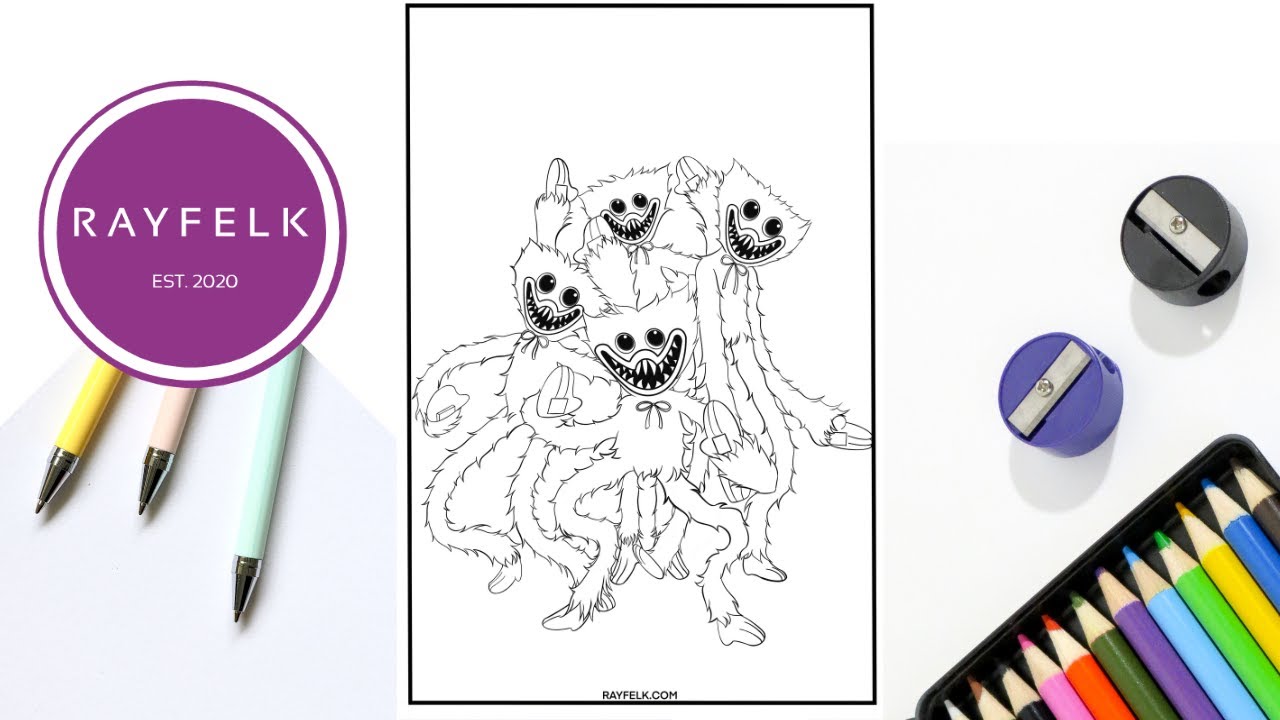 Mini Huggies Poppy Playtime Coloring Pages | Rayfelk Printable Coloring ...