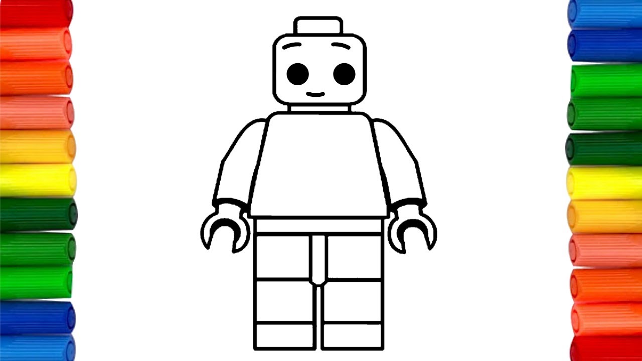 How to draw Lego Figure | Art painting ideas | Drawing, Coloring ...