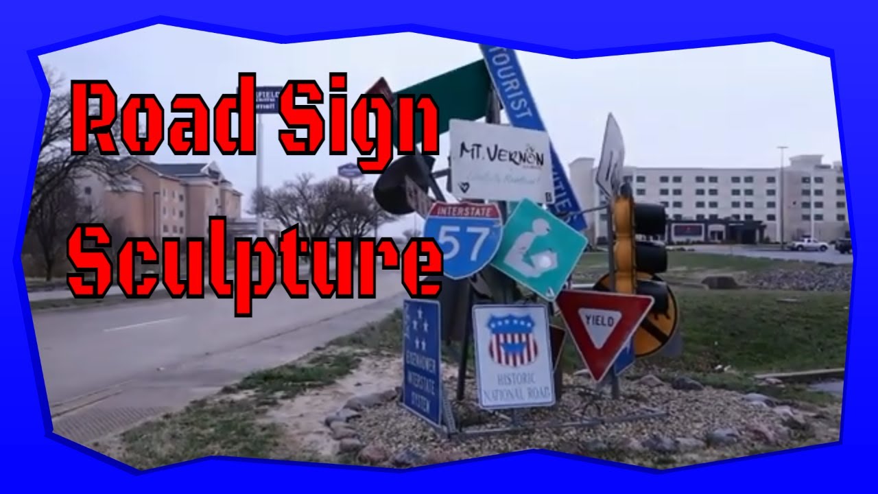 Roadside Attraction Sculpture Composed of Road Signs - Visitors Bureau ...