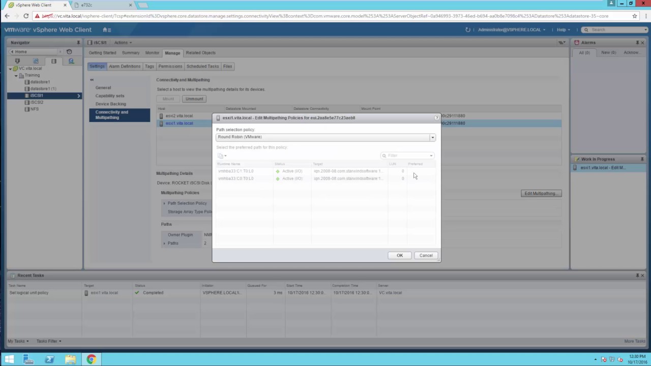 VMware vSphere 6 Lab - Lab 12 - Round Robin - YouTube