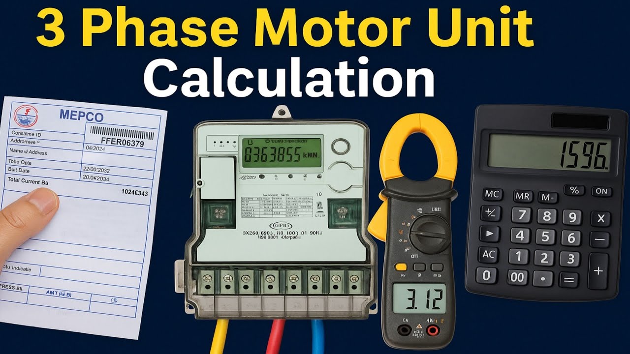 How to Calculate 3 Phase Motor Units (kW & kVA) - YouTube