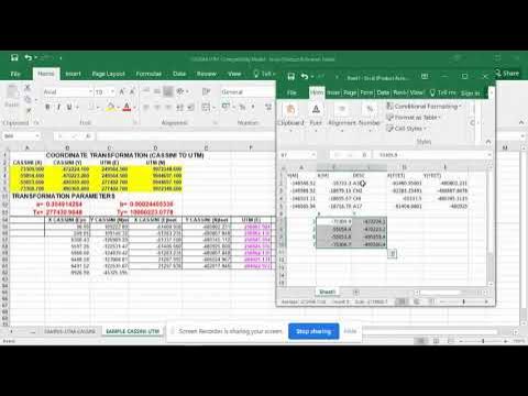 Step by Step process of Coordinate transformation from cassini to utm - YouTube