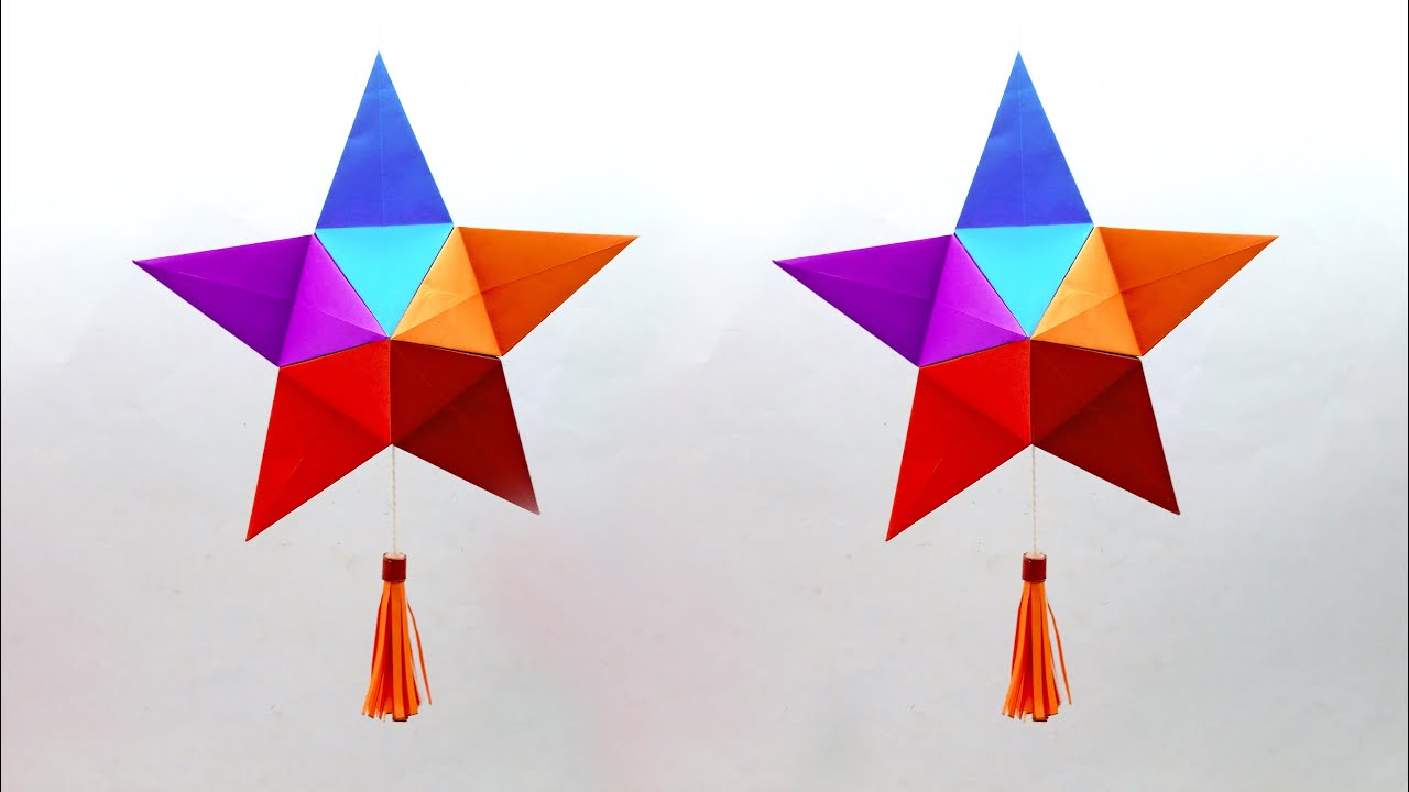 How To Make Paper hanging Christmas Crafts | Christmas hanging Tree ...