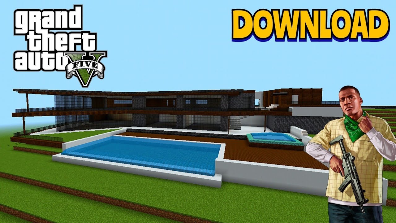 DOWNLOAD - CASA DO FRANKLIN DO GTA V - MINECRAFT - YouTube