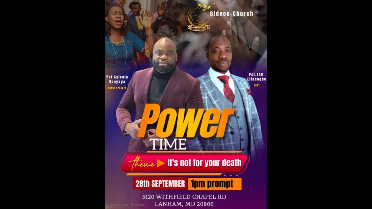 Gideon-Church Service September 28, 2025, Theme: IT'IS NOT FOR YOUR ...