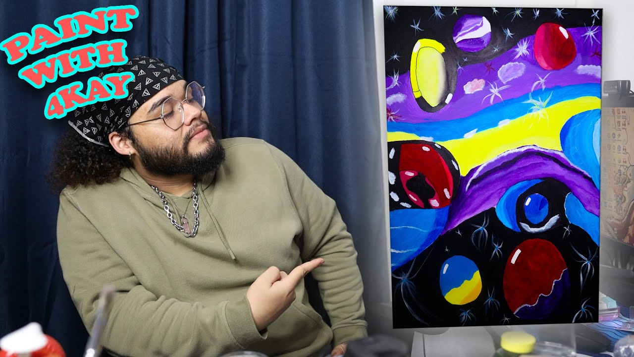 Paint With 4Kay "COSMIC PERSPECTIVE" Painting Timelapse - YouTube